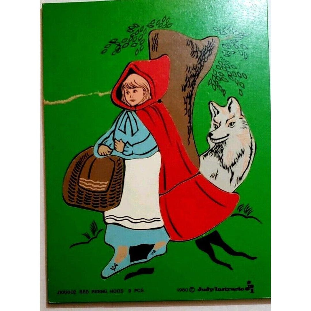Judy Instructo Wooden Puzzle Red Riding Hood Nursery Rhyme Vintage - Etsy