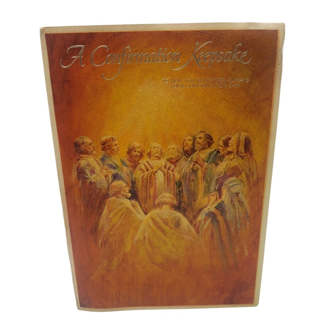 Hallmark Religious Confirmation Keepsake Book Dedication Prayer Vintage ...