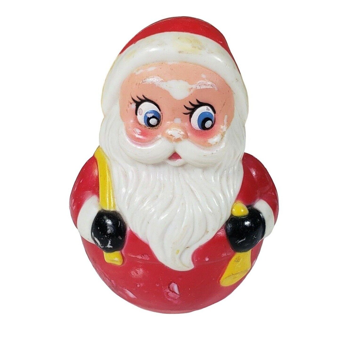 Kiddie Products Roly Poly Santa Claus Toy Musical Christmas 4.5 Inch ...