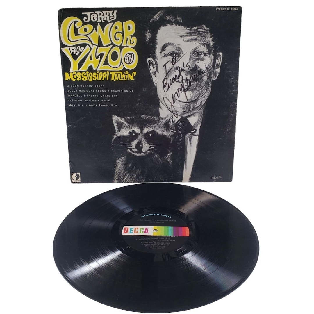 Jerry Clower From Yazoo City Mississippi Talkin LP Autographed Jerry ...