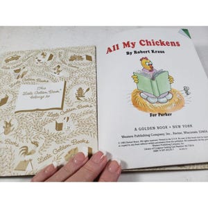 Little Golden Book ALL MY CHICKENS Vintage - Etsy