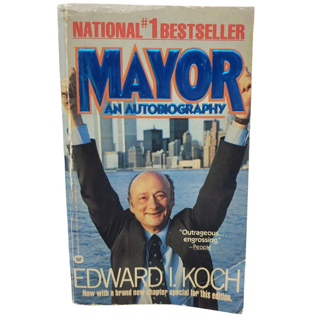 Edward I. Koch Mayor an Autobiography Paperback Edition 1985 Vintage - Etsy