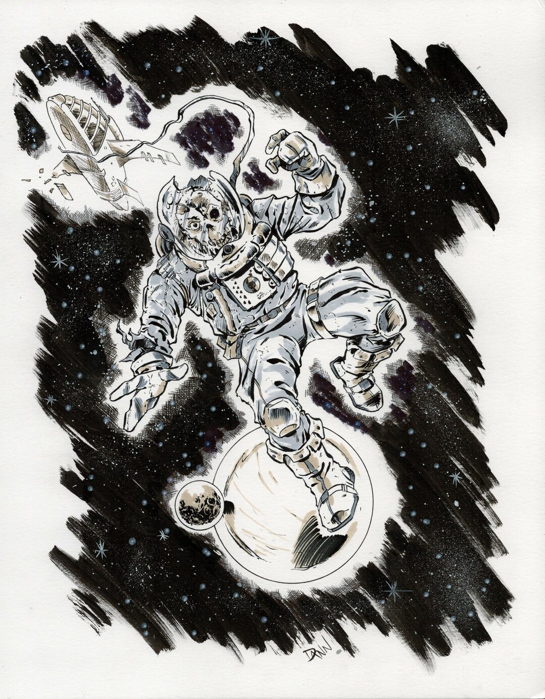 Zombie Astronaut in Space - Etsy