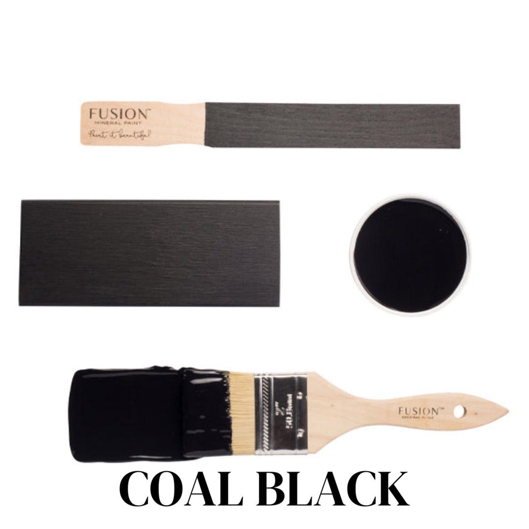 Coal Black Fusion Mineral Paint 37 Ml Upcycling Furniture Project Paint ...