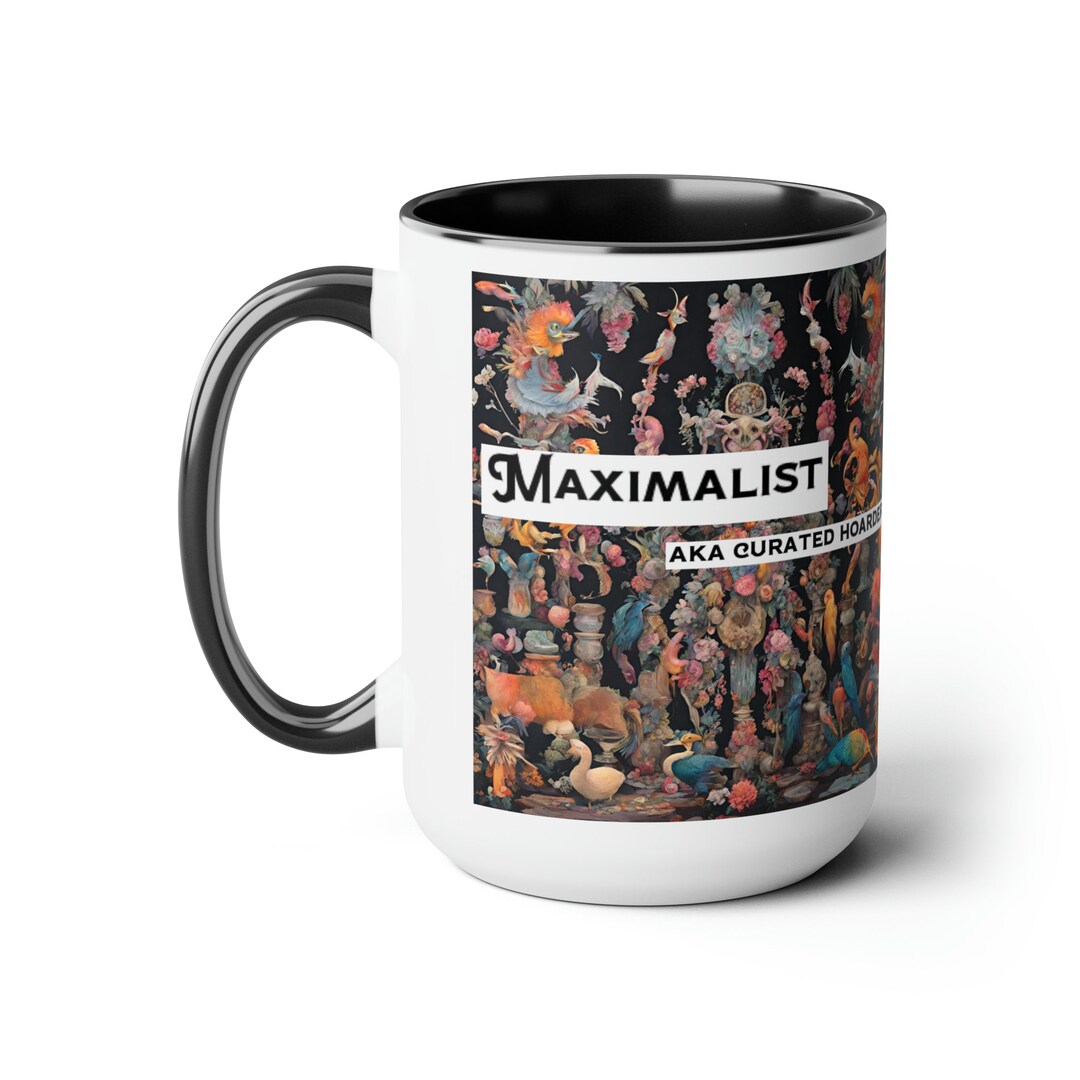 Maximalist AKA Curated Hoarder Thrifting Two-tone Coffee Mugs - Etsy