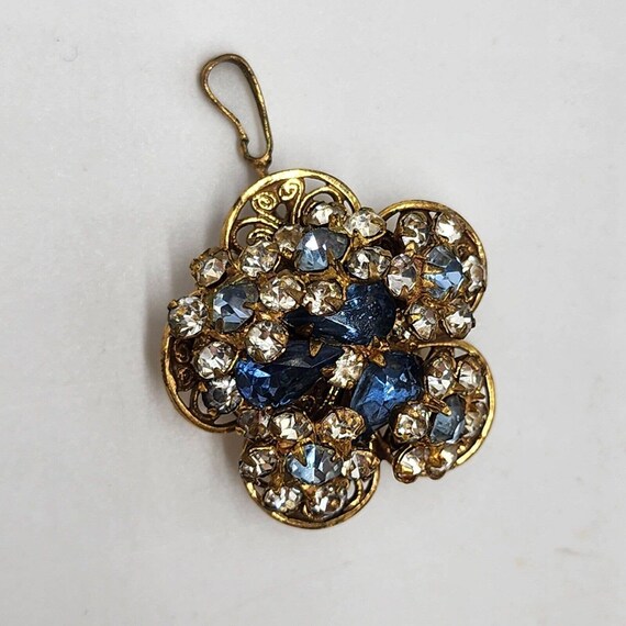 Vintage Original by Robert Wire Work Flowers Blue Cle… - Gem