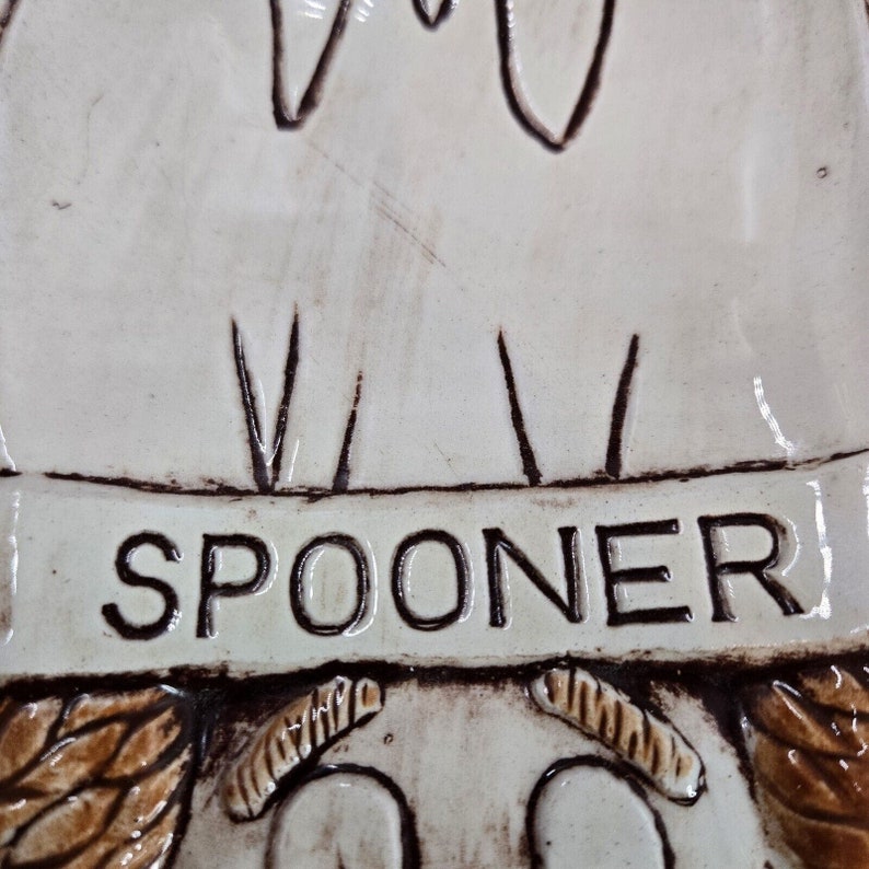 Rare Vintage Treasure Craft Spooner Chef Cook Spoon Rest Utensil Holder ...