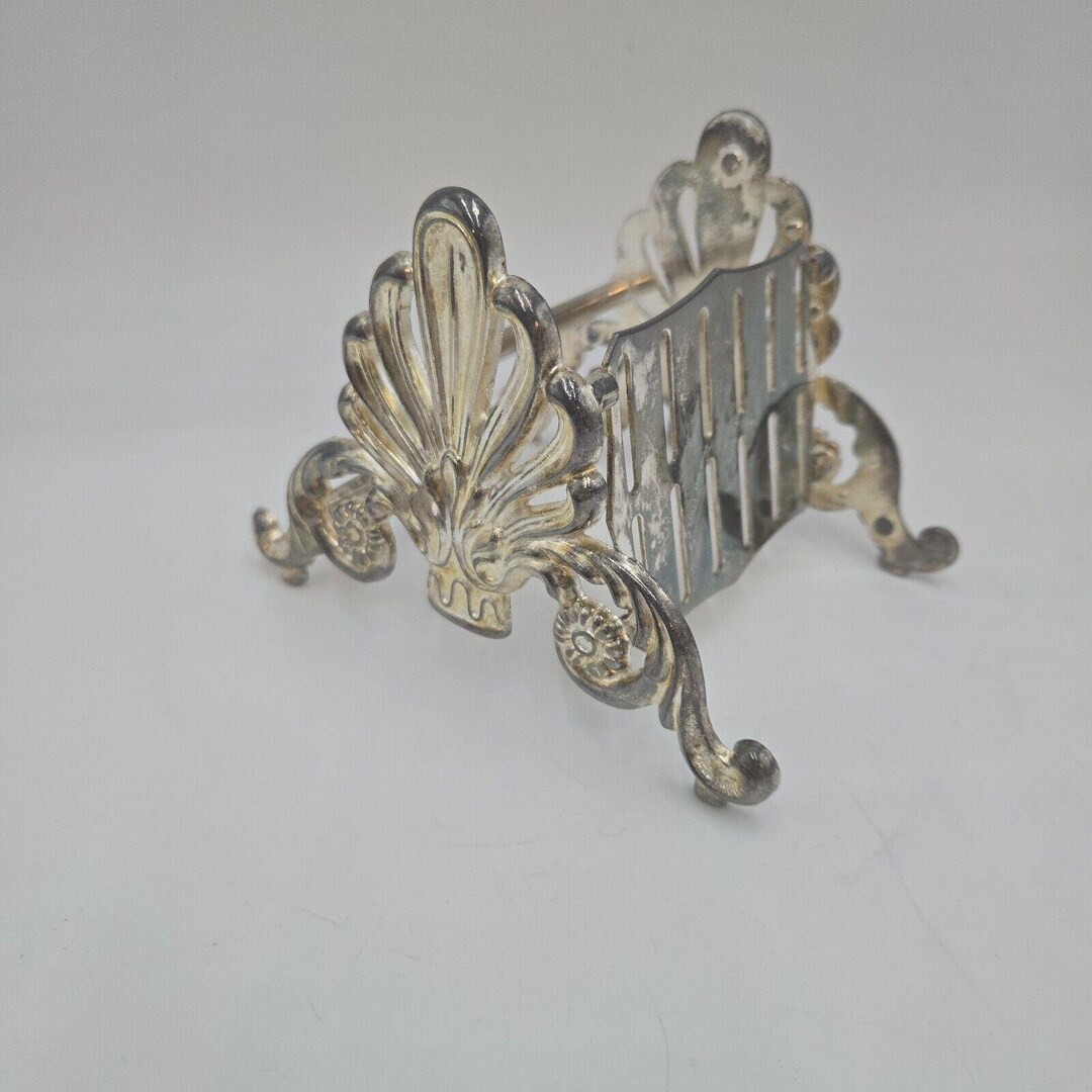 Vintage Buffet Silver Plate Knife Rest Caddy Silverware Holder Tea ...