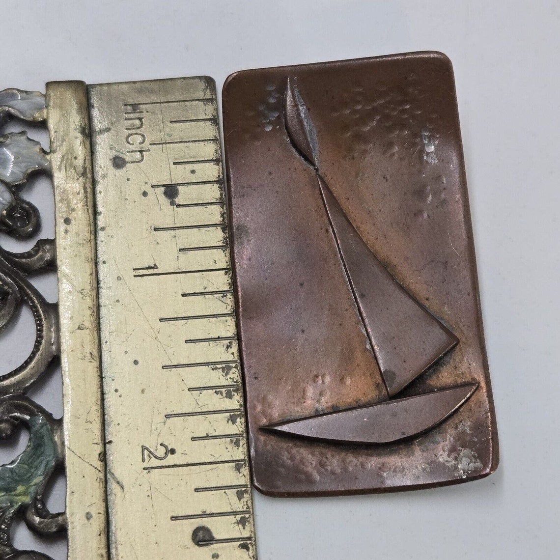 Vintage Arts and Crafts Era Primitive Sailboat Copper Handmade Artisan Brooch - Etsy