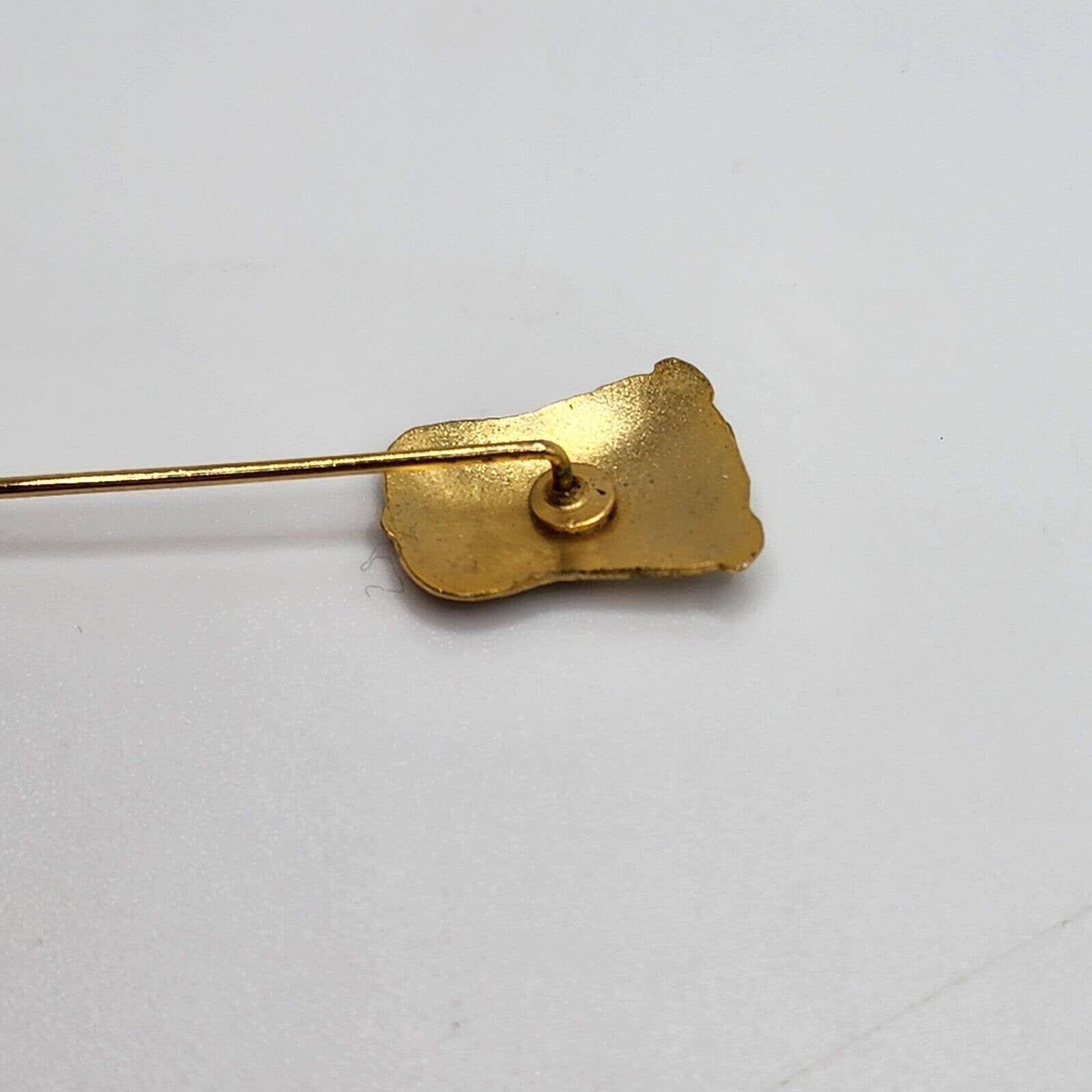 Vintage Enamel Cloisonne Hat Stick Pin Cute Panda Bear Arms up Happy ...