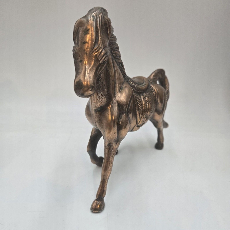 Vintage Copper Finish Cast Pot Metal Running Horse Sculpture Statue - Etsy