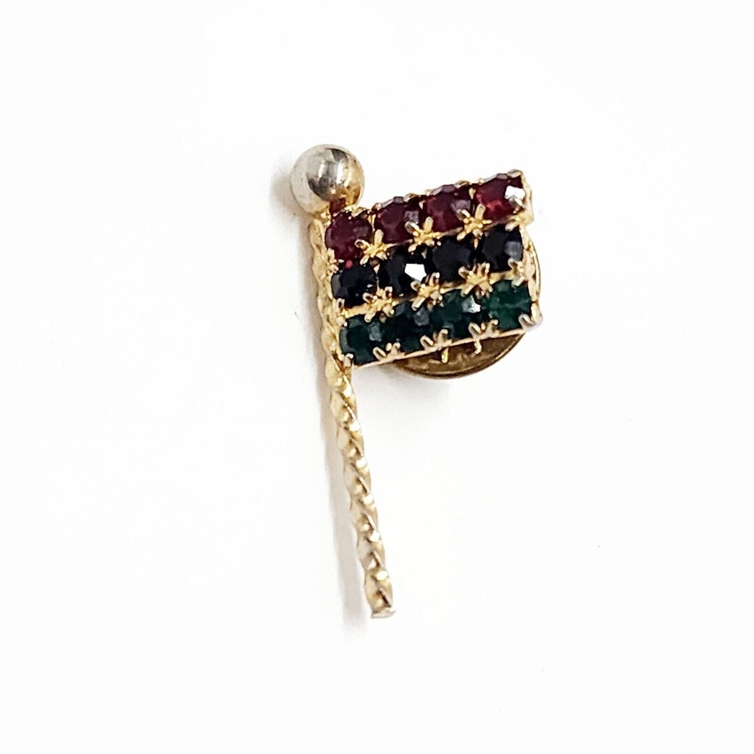 Vintage Pan African Flag Rhinestone Brooch Pin Red Black Green - Etsy