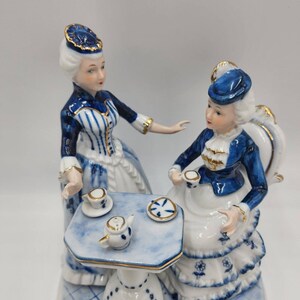 Vintage the Leonardo Collection Porcelain 2 Ladies Tea Party Figurine ...