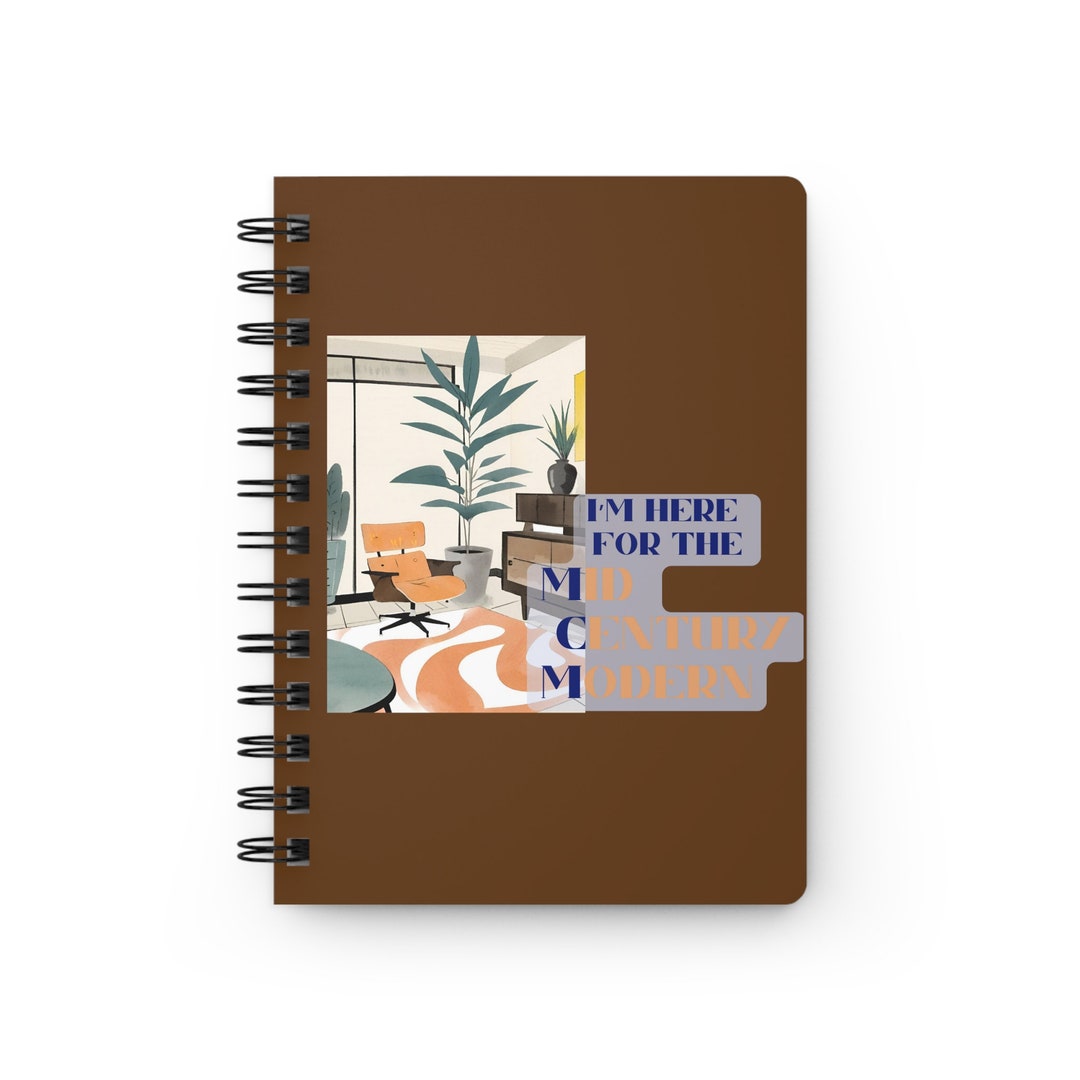Im Here for the Mid Century Modern MCM Spiral Bound Journal Thrifting ...