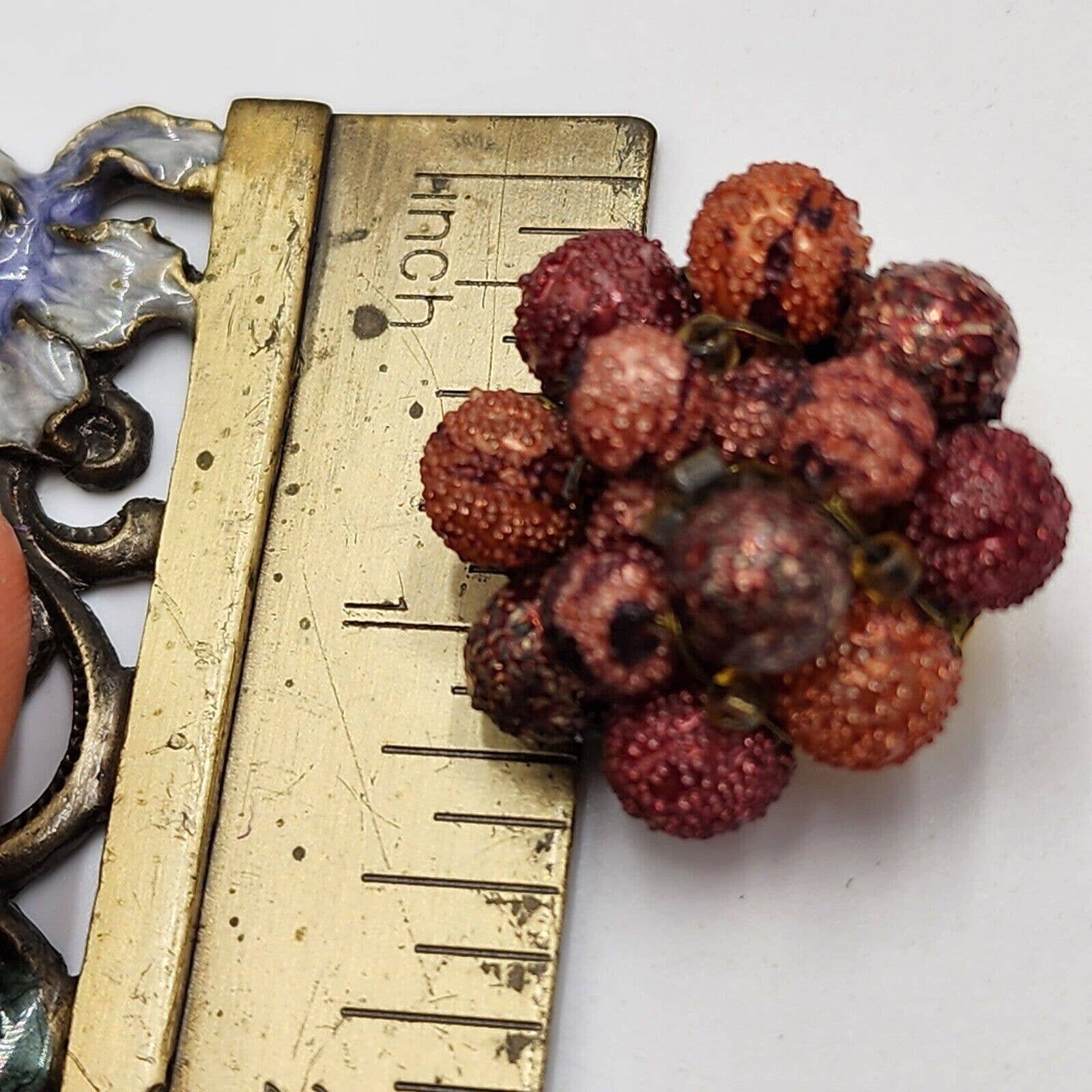 Vintage Hong Kong Burnt Orange Cranberry Autumn Fall Colors Sugar Beads ...