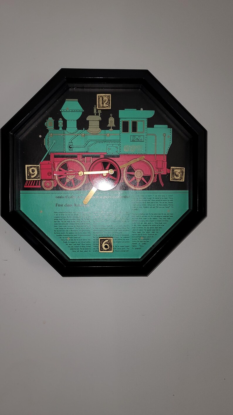 Vintage Railroad Wall Clock - Classic Train-themed Timepiece ...