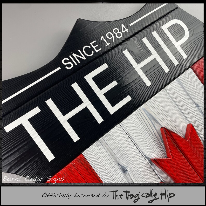 The Tragically Hip Wood Sign - Licensed HIP Road Sign Made With Burnt ...