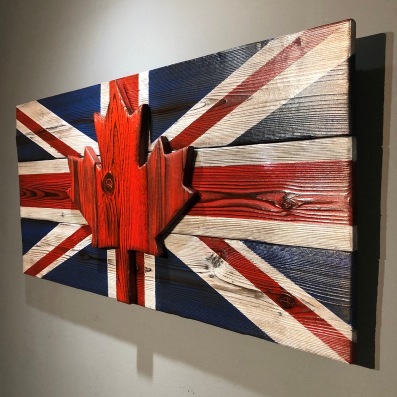 Burnt Wood British Flag Wooden Union Jack Flag Shou Sugi | Etsy