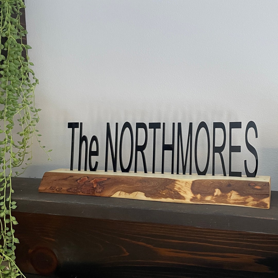 Desk Name Plate Maple - Custom Wood Desk Sign - Personalized Wood Desk ...