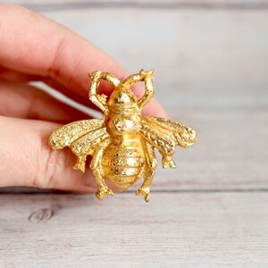 Honey Bee Drawer Cabinet Knob in Gold Bumble Bee Drawer Knob Bee Gift ...
