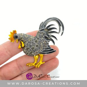 Rooster Drawer Knobs With Crystals in Black or Red Rooster Cabinet Knob ...
