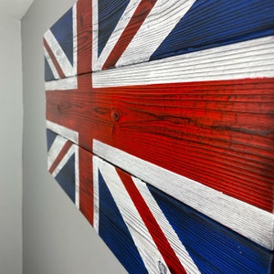 Burnt Wood British Flag Wooden Union Jack Flag Shou Sugi Ban Wooden ...