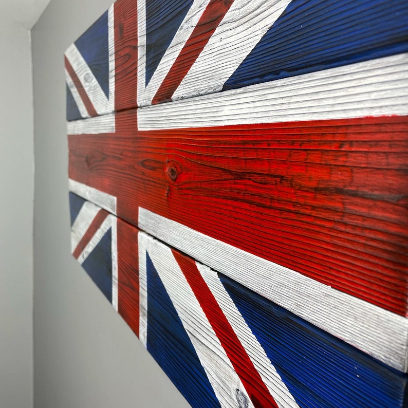 Burnt Wood British Flag Wooden Union Jack Flag Shou Sugi - Etsy