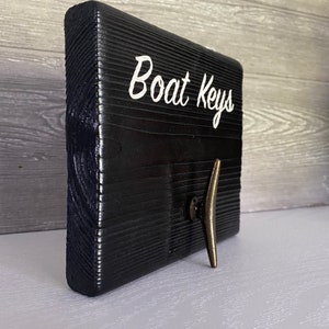 Boat Key Holder With White Lettering - Key Rack for Boat Keys - Gift ...