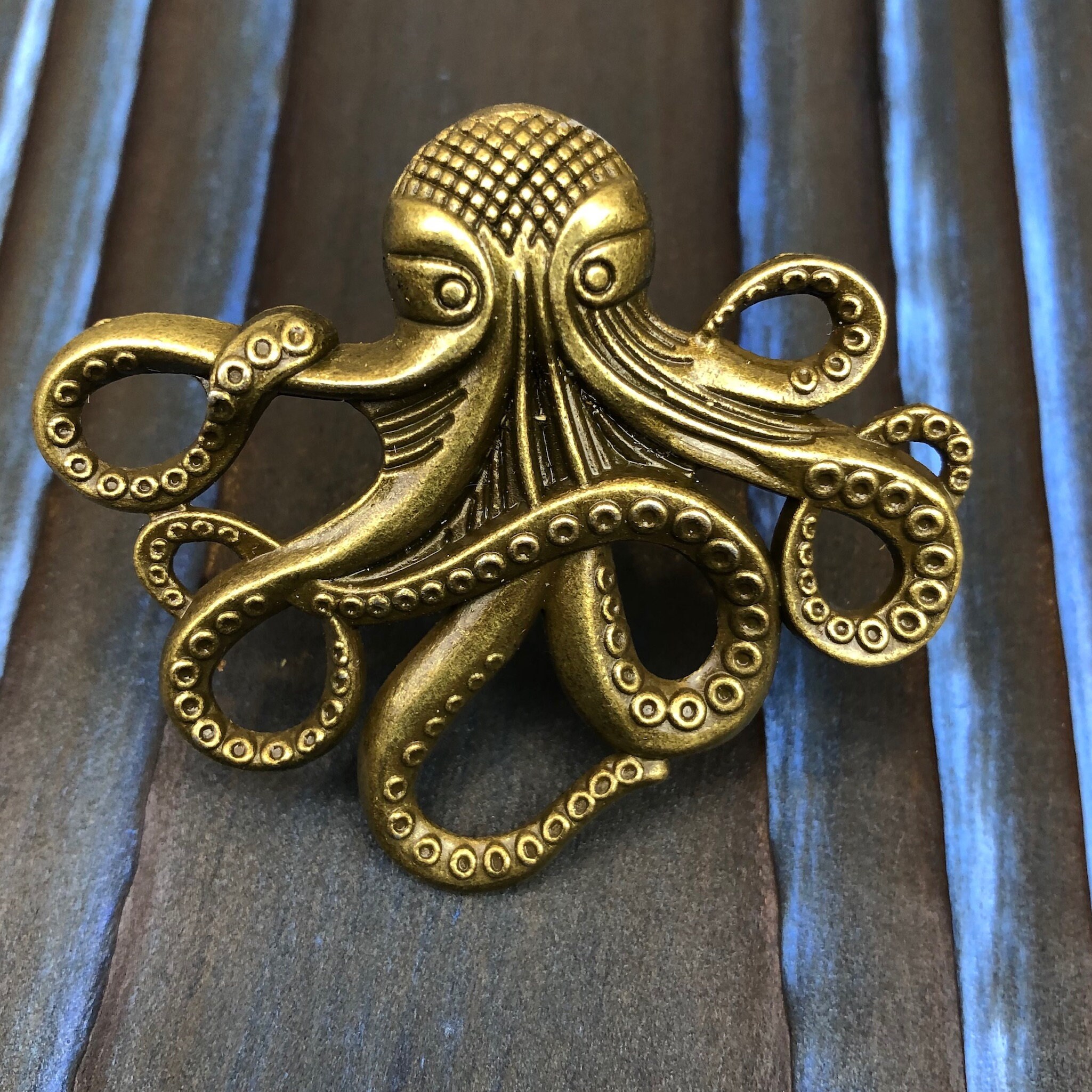 Octopus Drawer knobs in Brass Octopus Cabinet knobs in Brass | Etsy