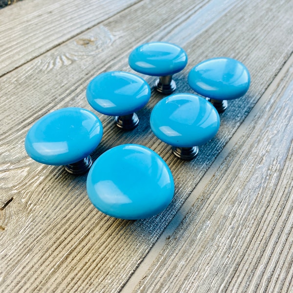 Blue Glass Knob - Etsy