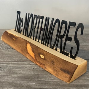 Desk Name Plate Maple - Custom Wood Desk Sign - Personalized Wood Desk ...