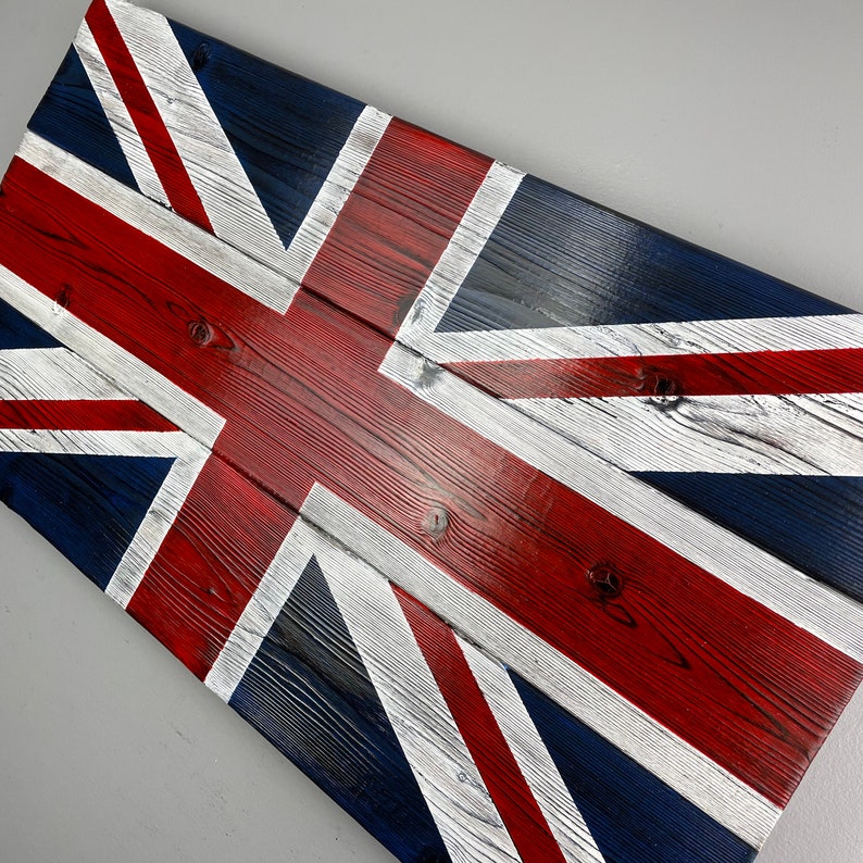 Burnt Wood British Flag Wooden Union Jack Flag Shou Sugi - Etsy