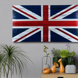 Burnt Wood British Flag - Wooden Union Jack Flag - Shou Sugi Ban Wooden ...