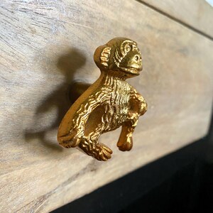 Monkey Drawer Knob in Gold Monkey Handle Furniture Hardware - Etsy