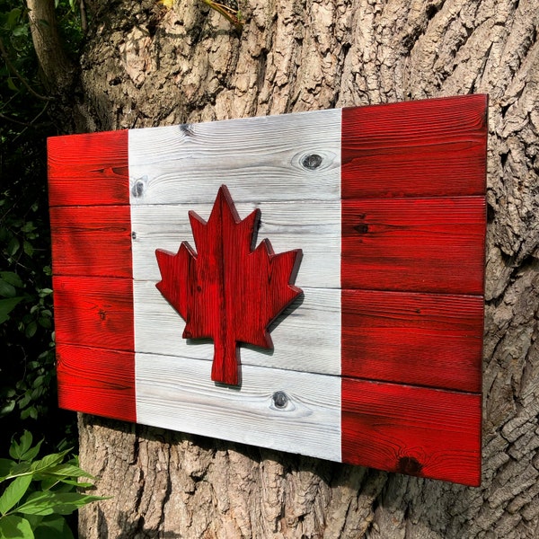 Canadian Rustic Flag - Etsy