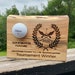 Custom Golf Award Live Edge Wood With Golf Ball Personalized Golf ...