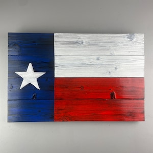 Wood Texas Flag Rustic 30" X 16" - Burnt Wood Flag of Texas for Indoor ...
