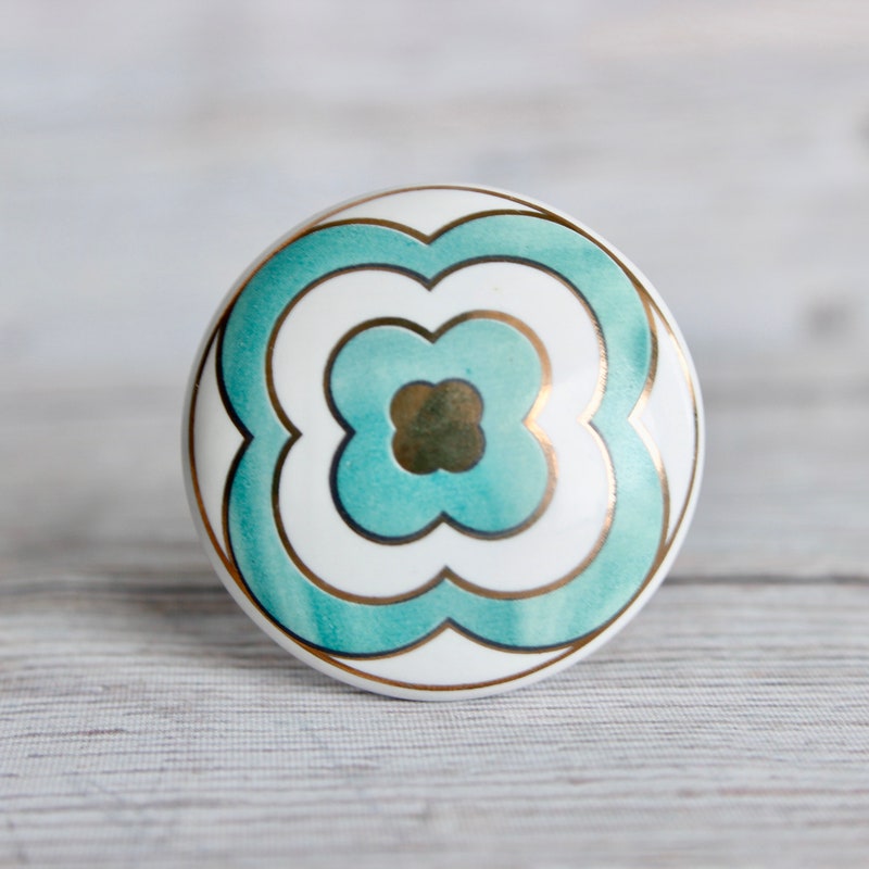Teal Knobs - Etsy