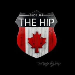 The Tragically Hip Wood Sign - Licensed HIP Road Sign Made With Burnt ...