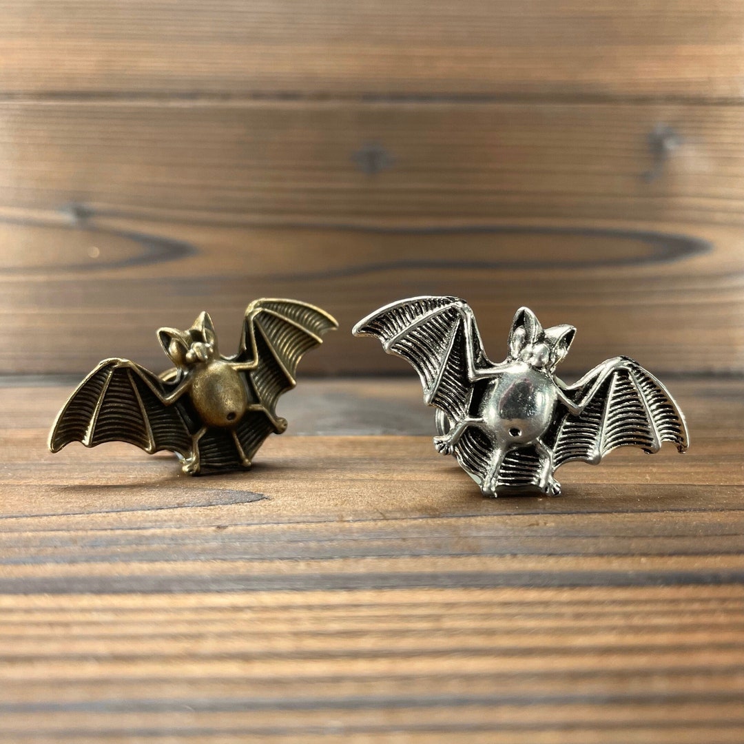 Little Bat Drawer Knobs in Silver or Brass - Bat Cabinet Knobs for Your ...