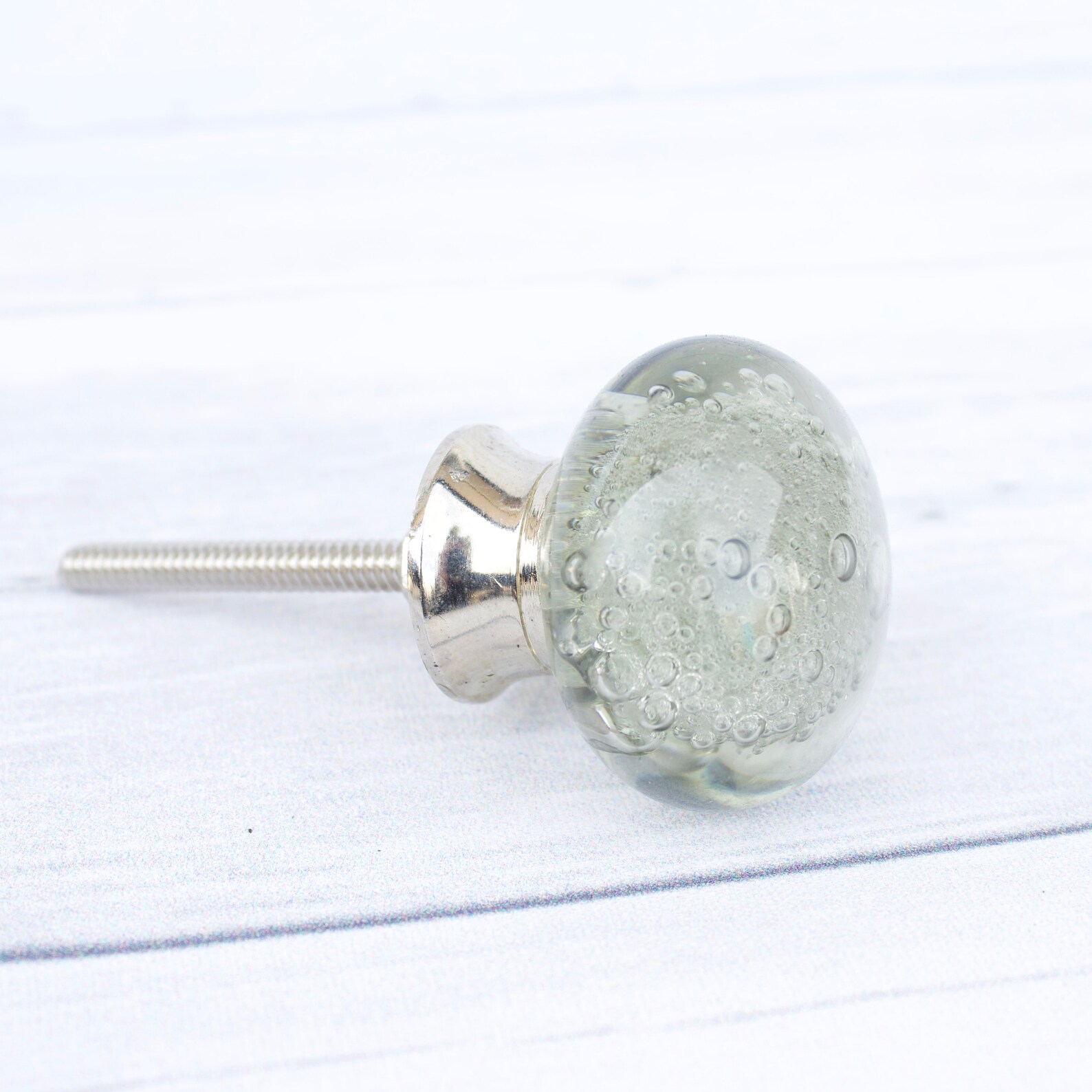 Glass Bubble Knob in Grey Cabinet Knobs Coastal Decor - Etsy