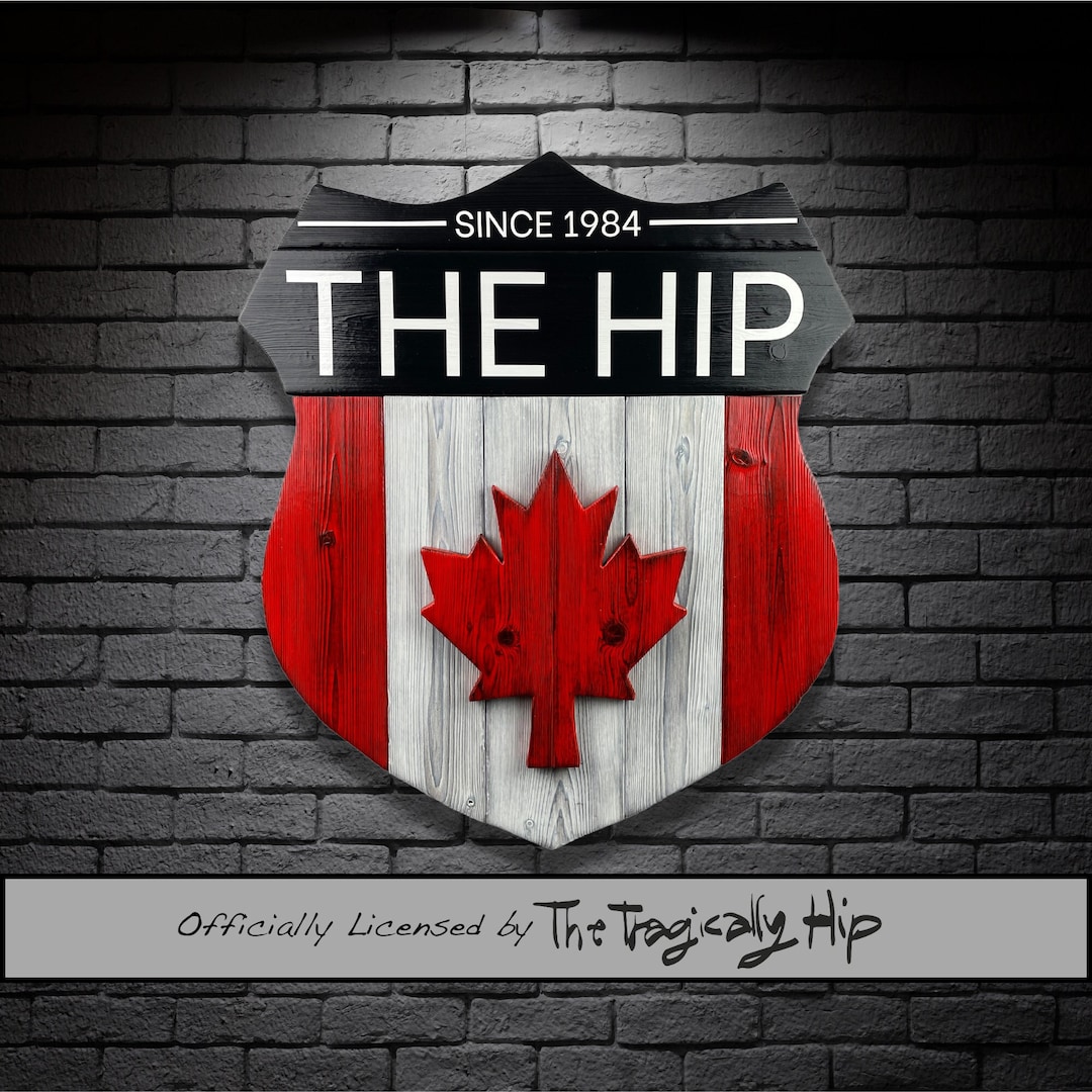 The Tragically Hip Wood Sign - Licensed HIP Road Sign Made With Burnt ...