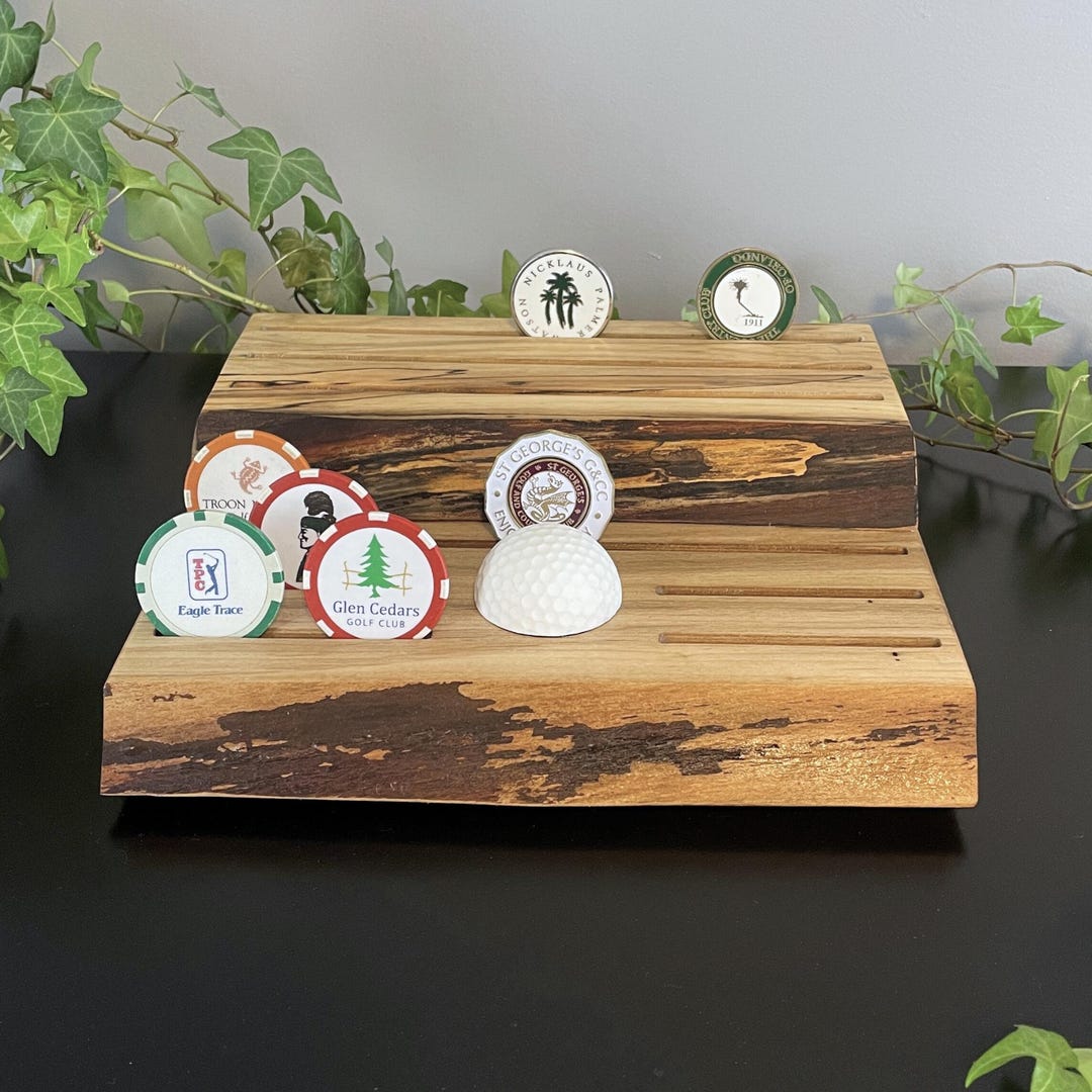Golf Ball Marker Holder Made of Wood - Golf Ball Marker Display Rack ...