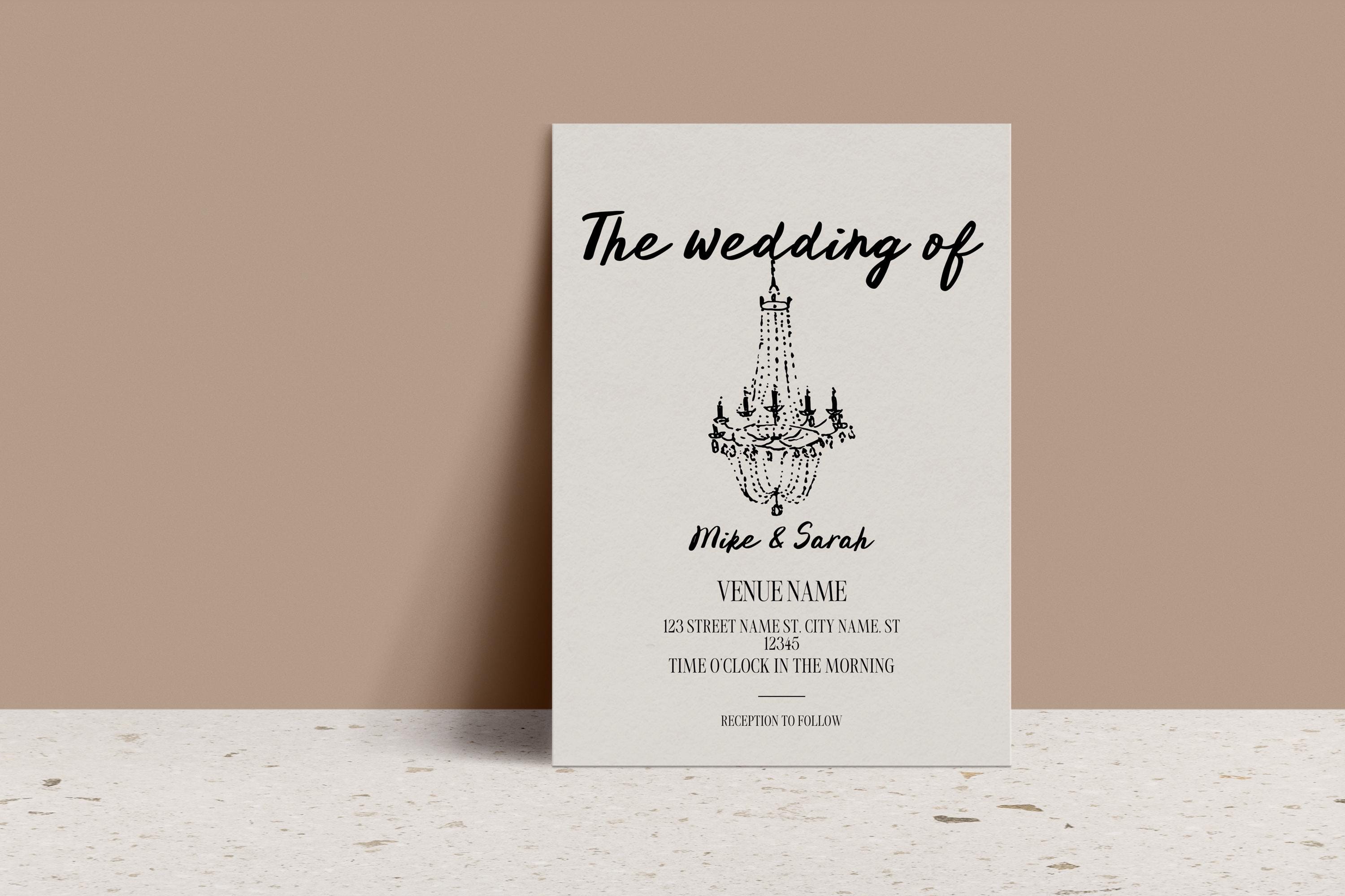 CHIC BRIDE | Wedding Template | Editable Wedding Stationery Set ...