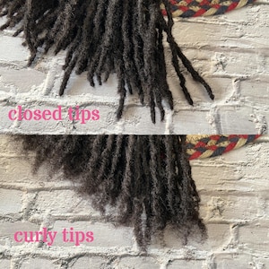 100% Human Hair Loc Extensions With Curly/closed Tips|soft, Textured ...