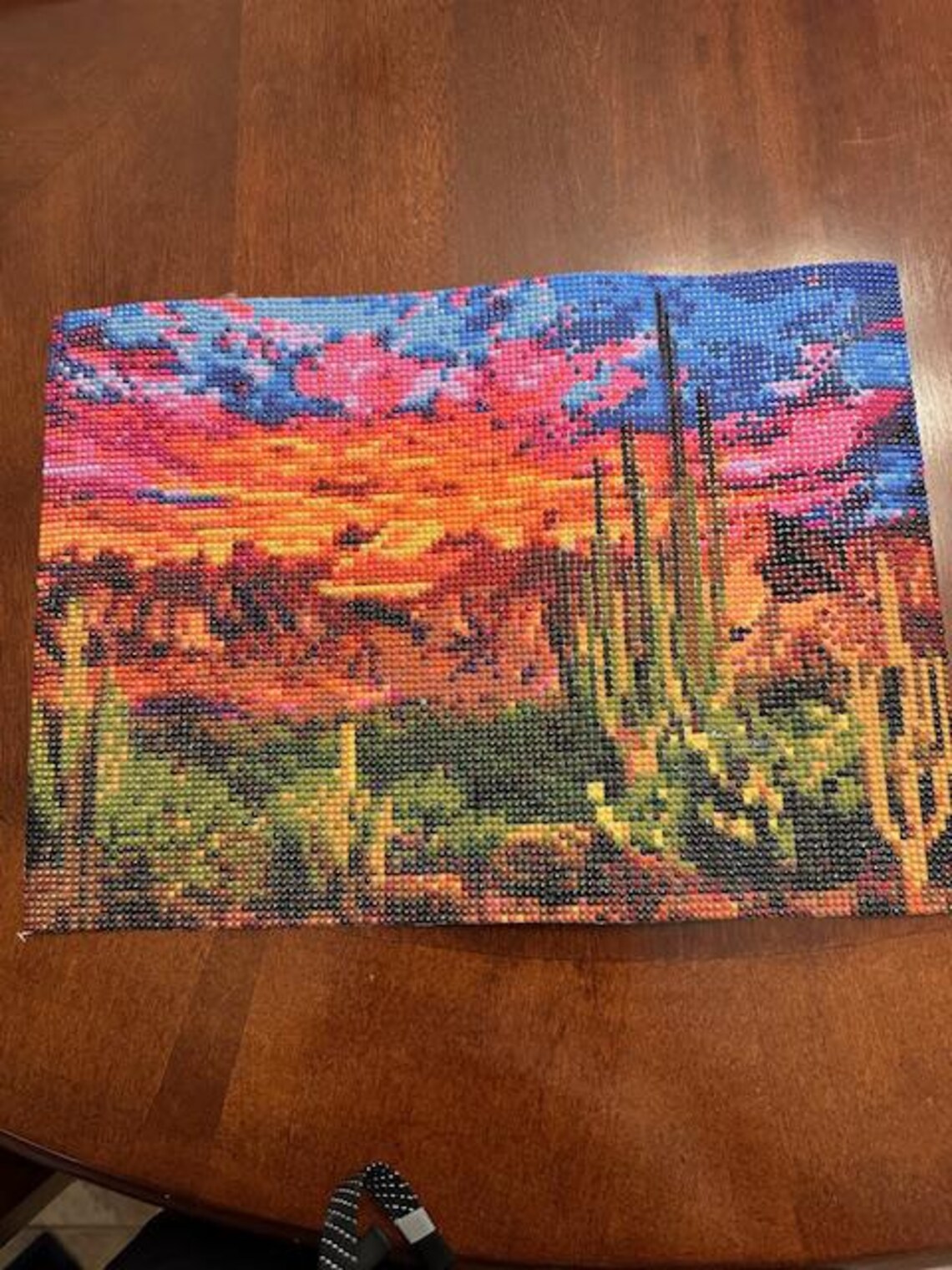 Desert Scene Beaded on Canvas - Etsy