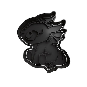 Toothless Dragon Cookie Cutter STL 3D Printable File Cute Character ...