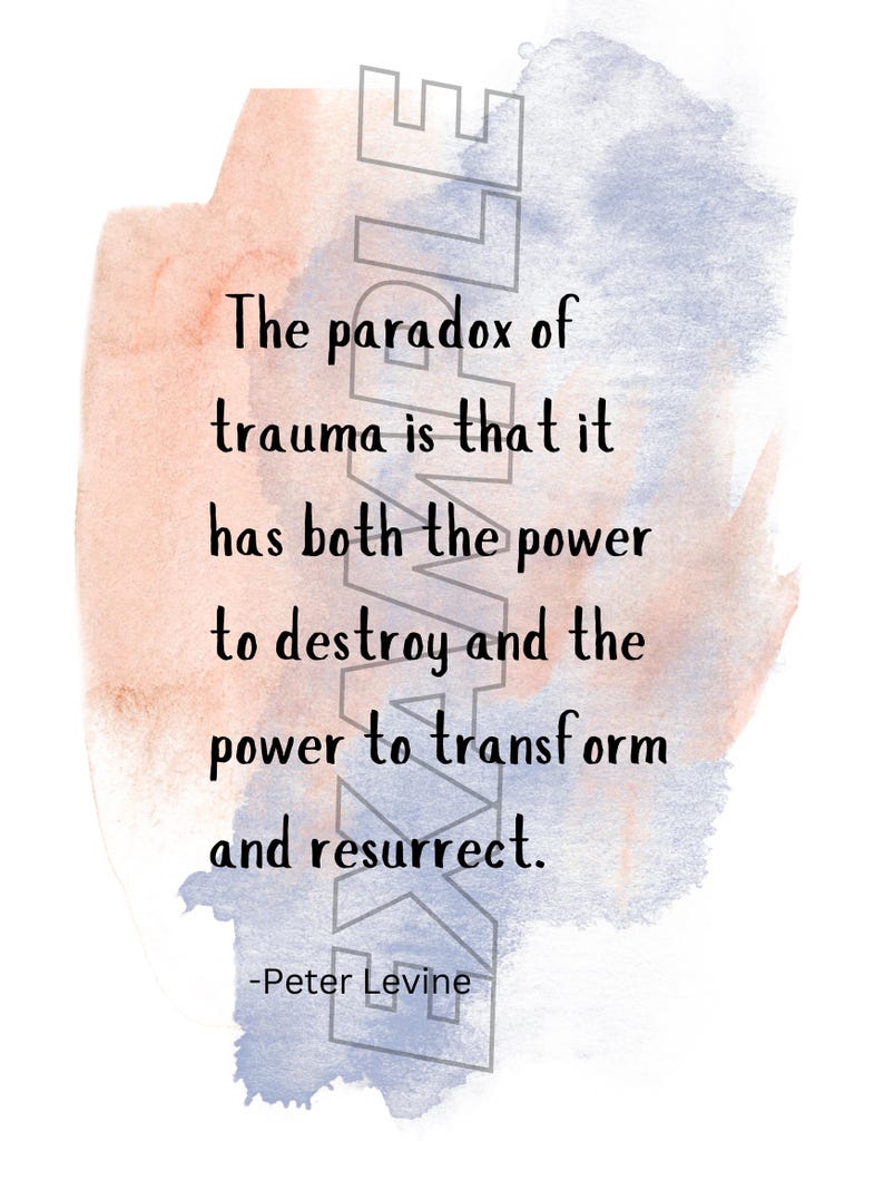 Trauma Quote Poster - Printable Poster for Therapists & Professionals ...