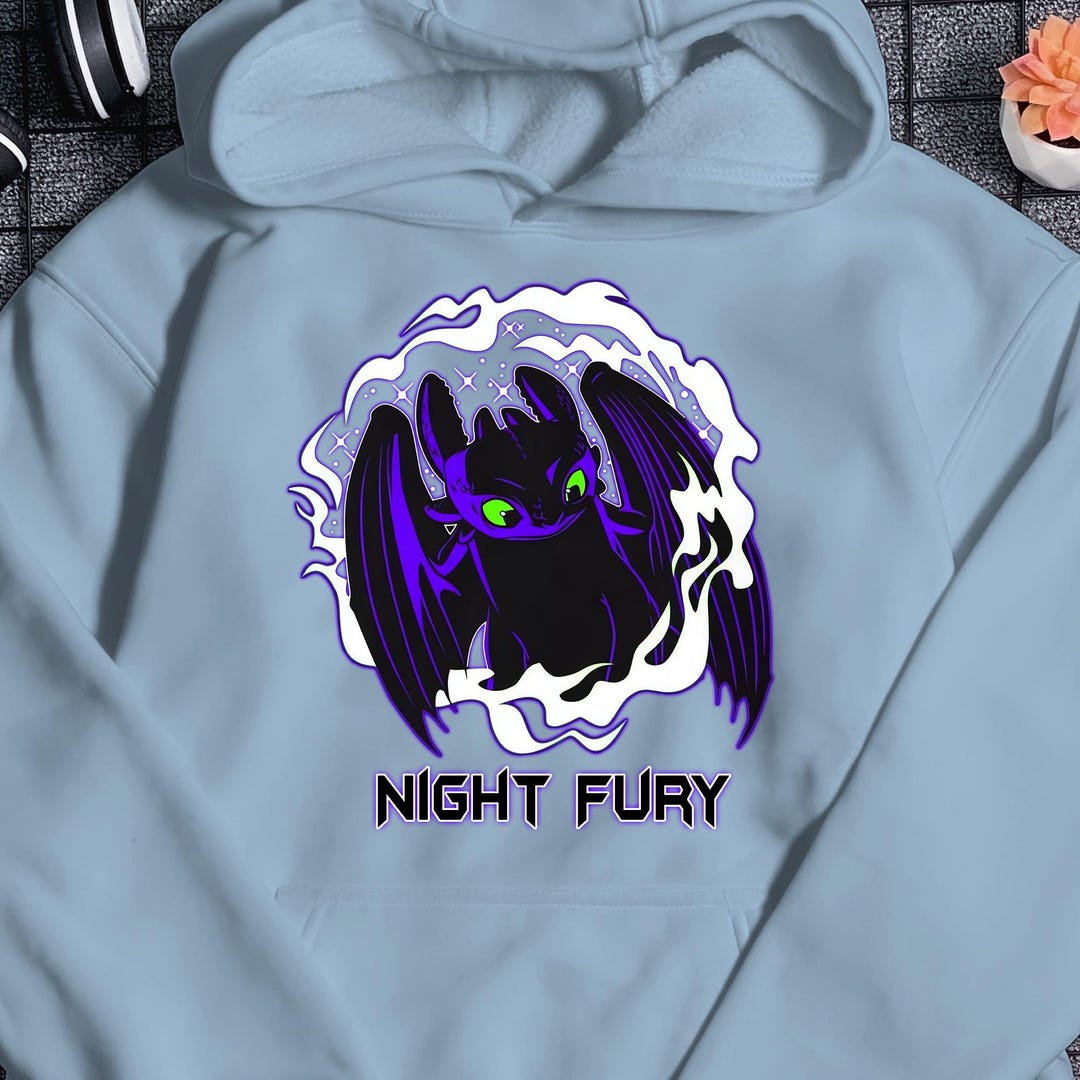 Toothless Hoodie, Night Fury Unisex Hoodie, Toothless Dragon Pullover ...