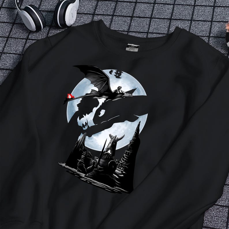 Hiccup and Toothless Sweatshirt, Toothless Night Fury Unisex Sweatshirt ...